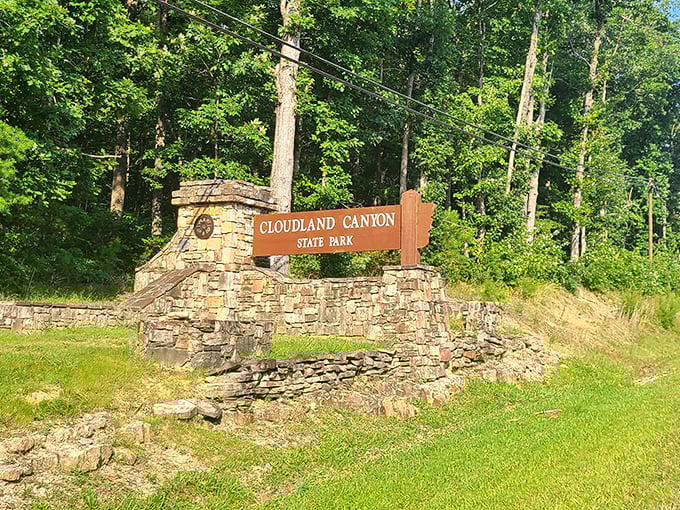 Park signage here doesn't just inform—it introduces you to wonders that'll redefine your Georgia expectations.