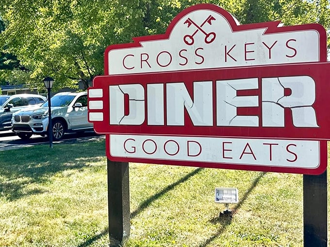 This sign doesn't just advertise a diner – it announces a destination where good food meets genuine hospitality.