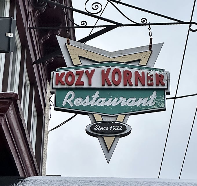 That vintage sign doesn't just advertise a restaurant – it's a promise kept since 1922 that comfort food will always have a home here.