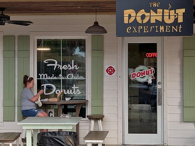 "Fresh Made-to-Order Donuts" isn't just a sign – it's a promise that what you're about to eat hasn't been sitting around since yesterday's sunrise.