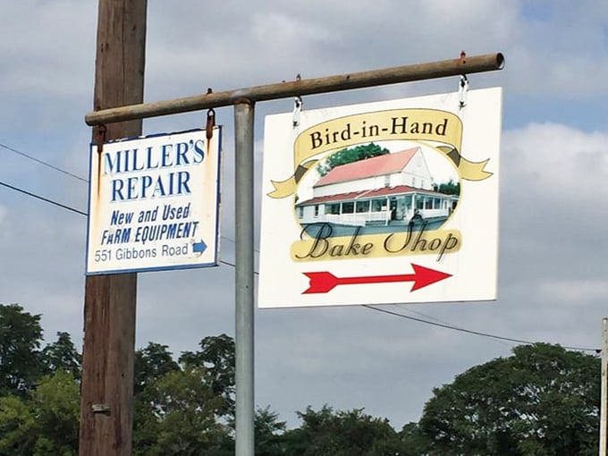 That sign isn't just directions, it's a beacon of hope for anyone who's ever suffered through grocery store baked goods.