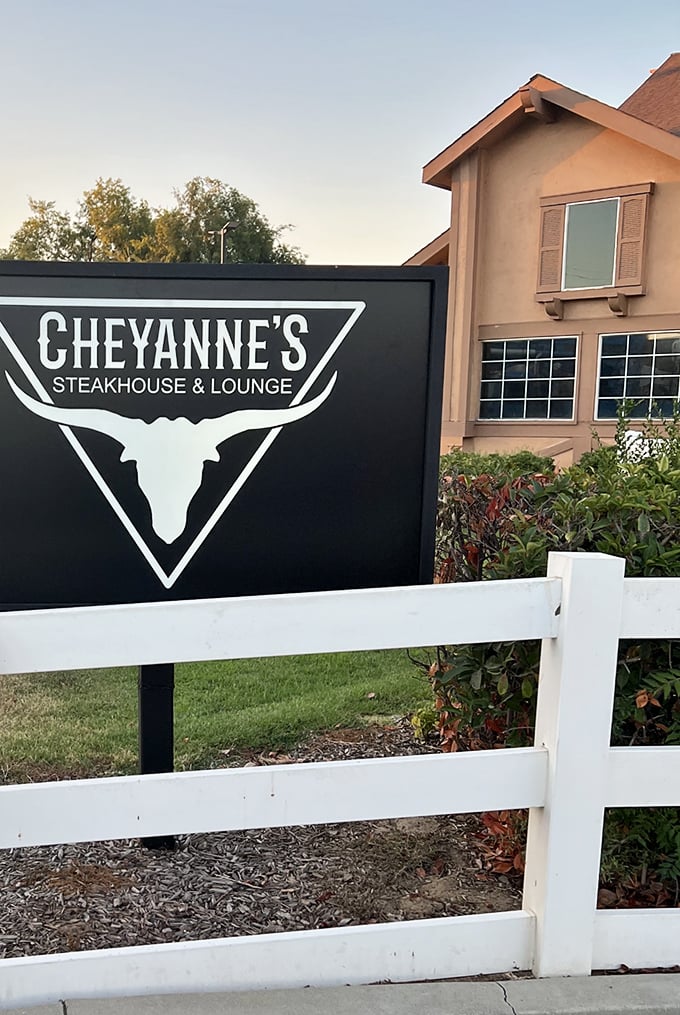 The sign says it all—simple, confident, and promising exactly what you came for: a steakhouse experience worth remembering.