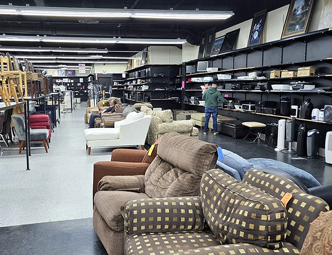 The sofa section—where comfort meets affordability. Test-drive these pre-loved loungers and imagine the naps they'll host in your living room.