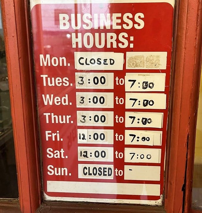 These hours might seem quirky, but they're actually perfect—they're open exactly when you're craving something transcendent between bread and bedtime.