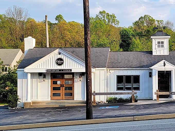 The Classic Diner in its natural habitat—a Pennsylvania morning landmark that doesn't need to shout about its greatness. It simply delivers, day after day.