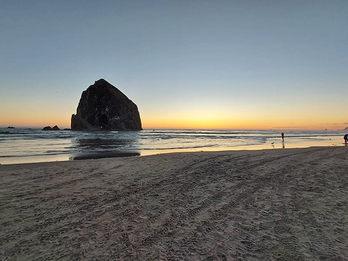 Sunset transforms the beach into pure magic, proving some experiences are worth every step of effort.
