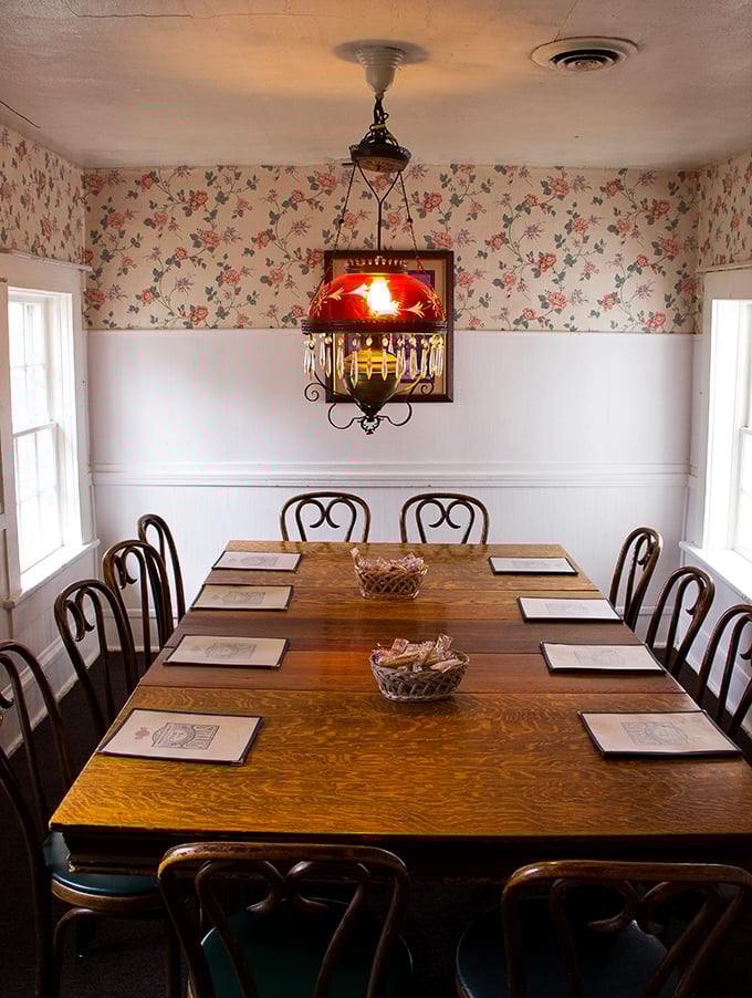 The private dining room feels like you've been invited to Sunday dinner at a particularly tasteful relative's home—elegant yet completely unpretentious.