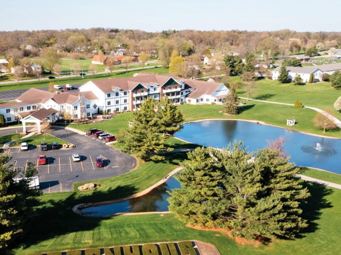 From above, Middlebury reveals its perfect balance—modern comforts nestled within nature's embrace, neither one trying to outshine the other.