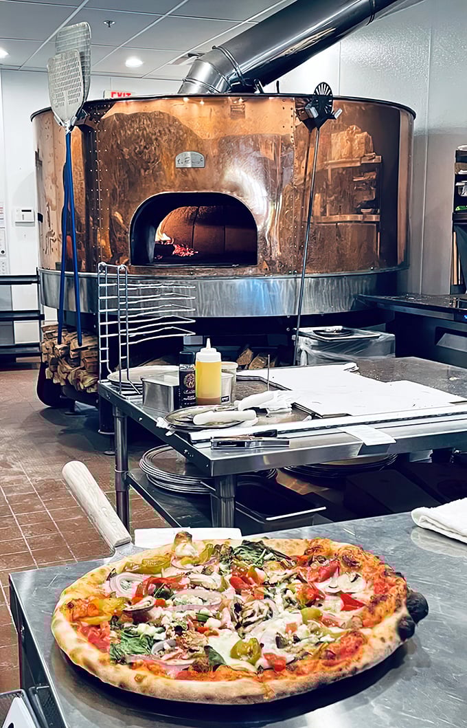 The copper-clad wood-fired oven—pizza's equivalent of a sports car—beautiful, powerful, and built for performance.