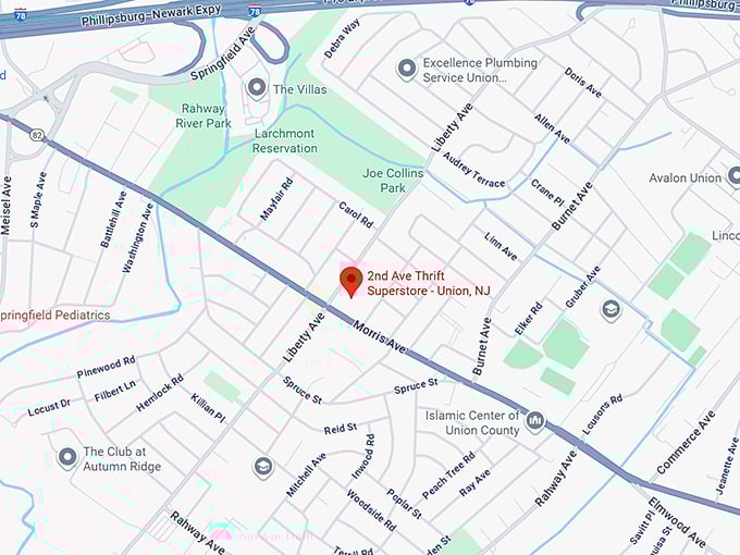 16. 2nd ave thrift superstore union, nj map