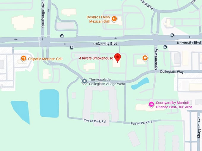 16. 4 rivers smokehouse (11764 university blvd) map