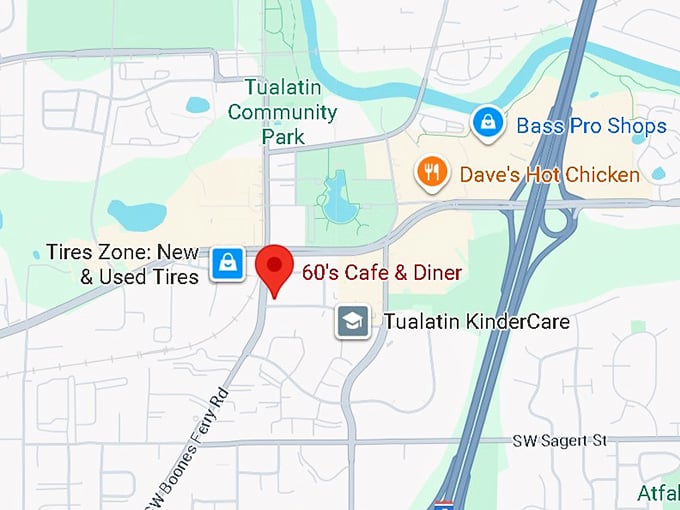 16. 60’s café & diner map
