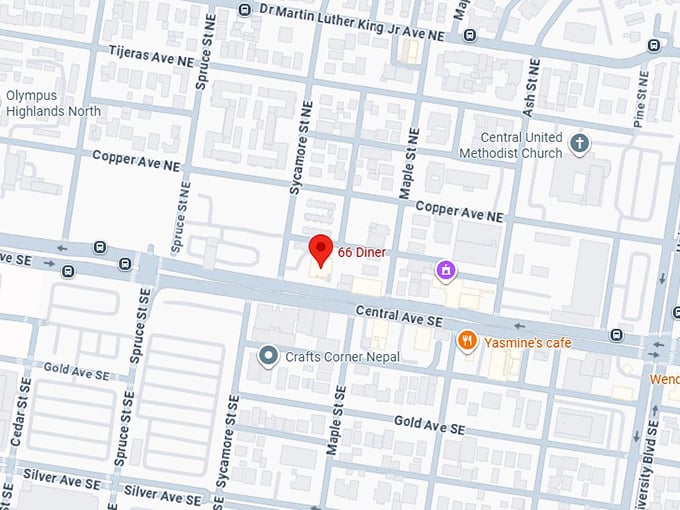 16. 66 diner map