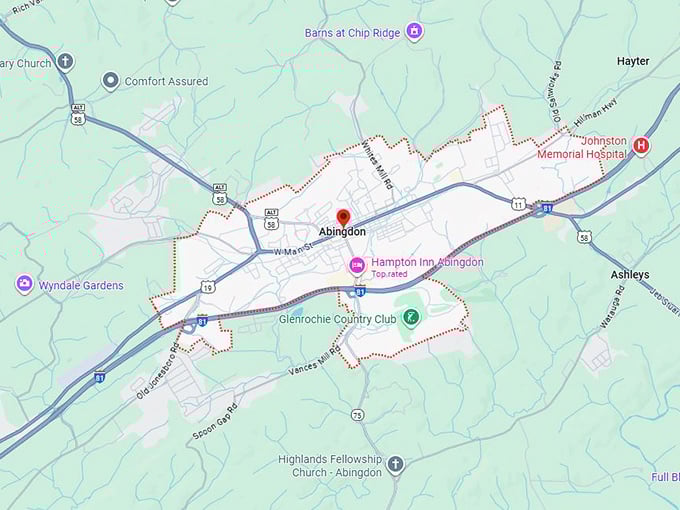 16. abingdon va map