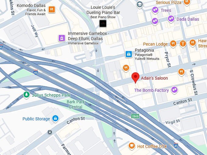 16. adair's saloon map