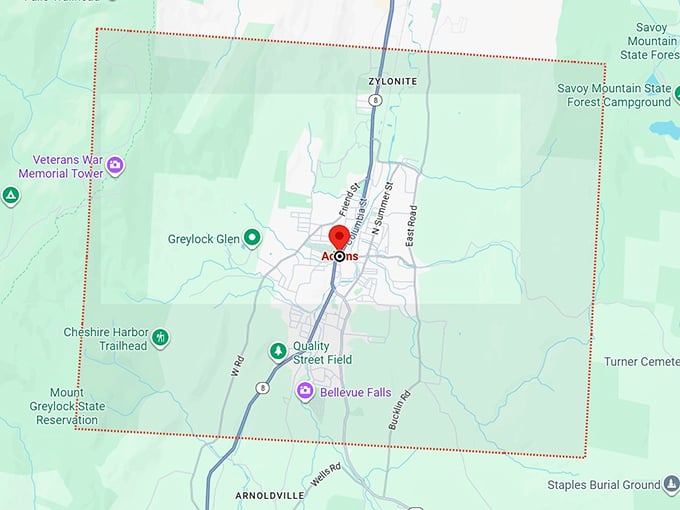 16. adams, ma map