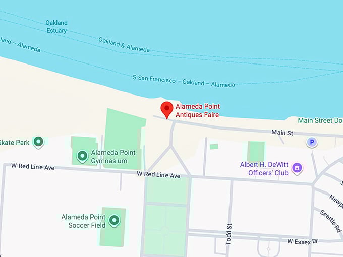 16. alameda point antiques faire map
