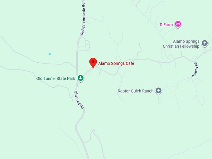 alamo springs café map