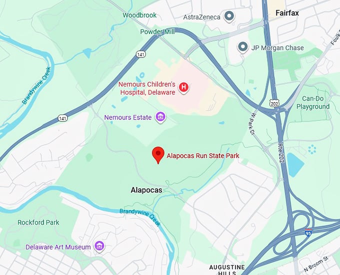 16. alapocas run state park map