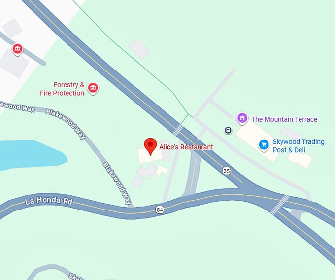 16. alice’s restaurant map