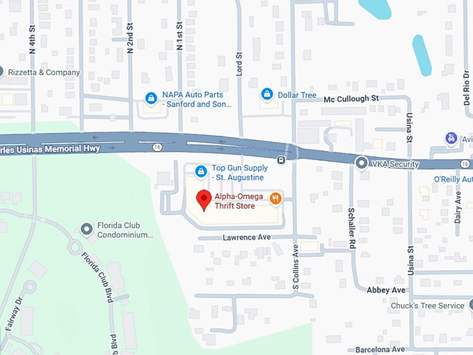 16. alpha omega thrift store map