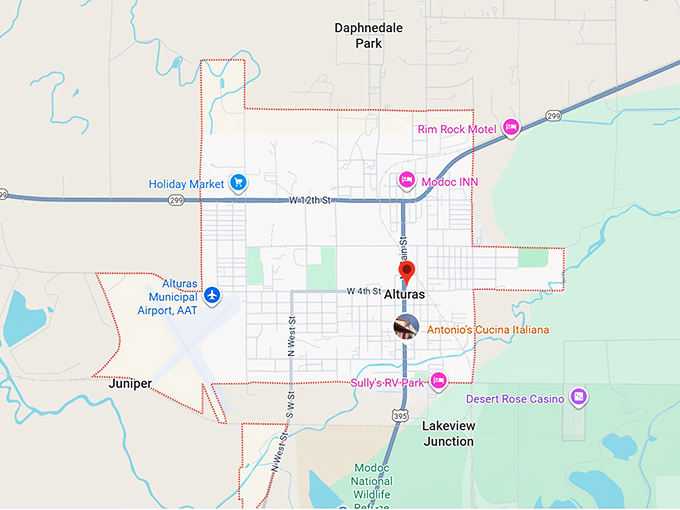 16. alturas, ca map