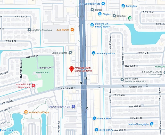 16. american thrift stores lauderhill map