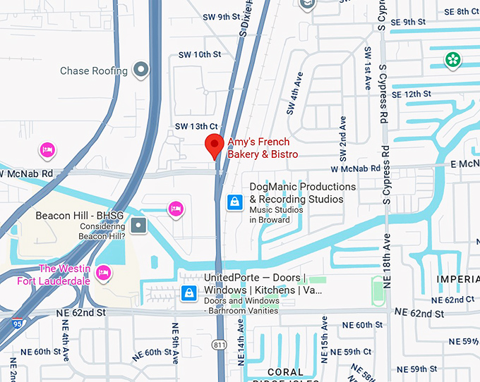 16. amy’s french bakery & bistro map