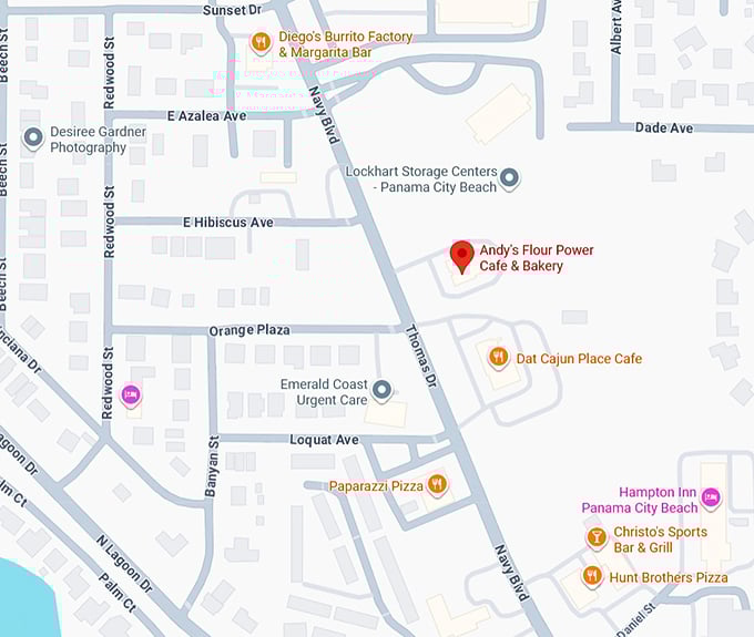 16. andy's flour power cafe & bakery map