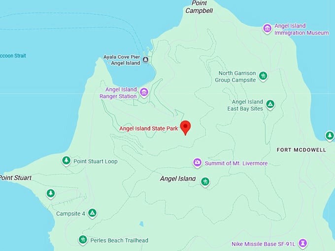 16. angel island state park map