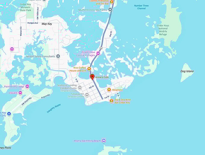 16. annie's cafe map
