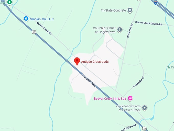 16. antique crossroads map
