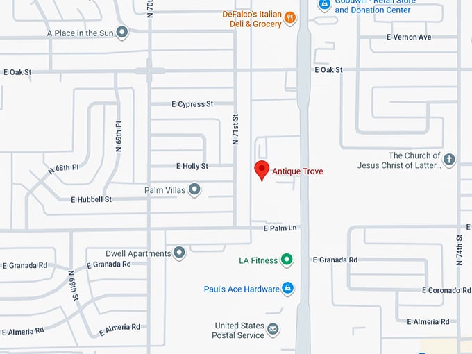 antique trove map