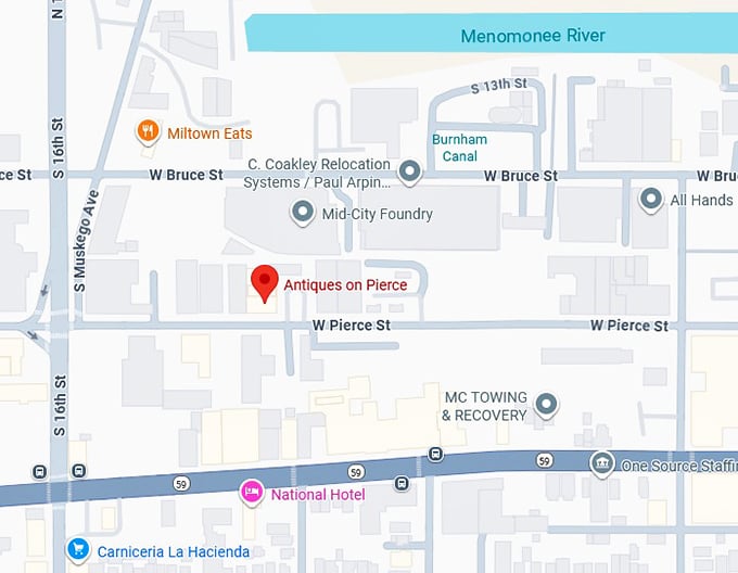 16. antiques on pierce map