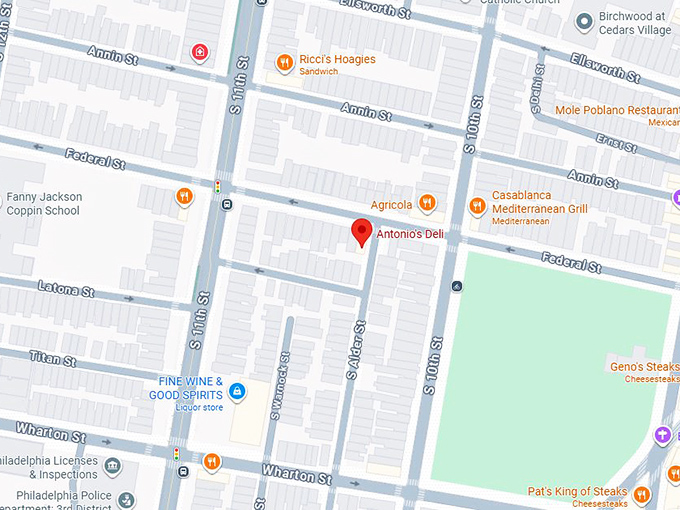 16. antonio’s deli map
