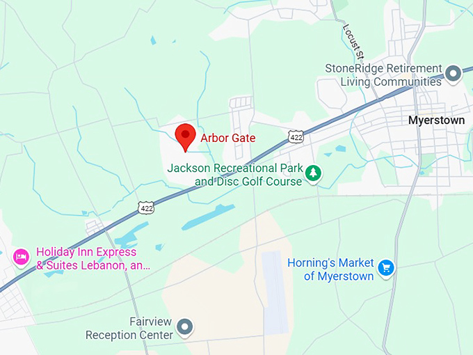 16. arbor gate map