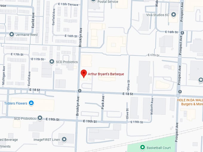 16. arthur bryant's barbeque map