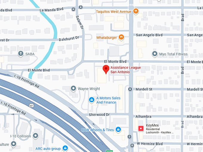 16. assistance league thrift shop map
