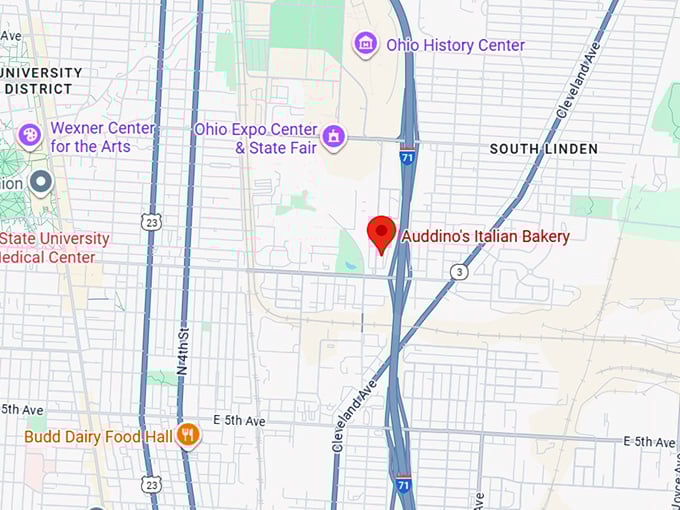 16. auddino’s italian bakery map
