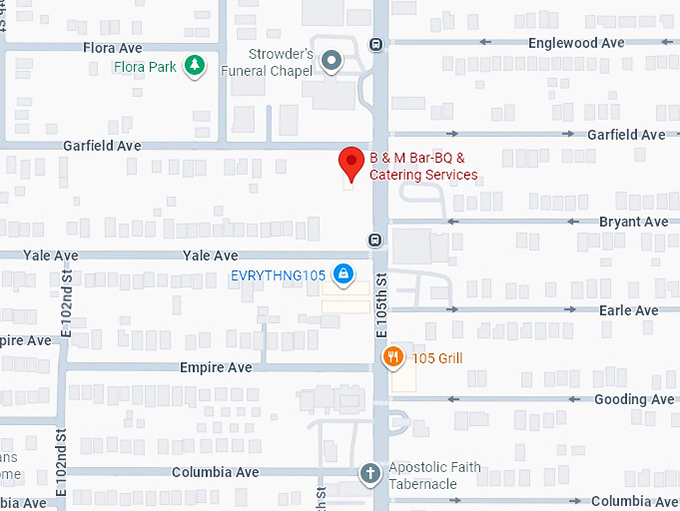 16. b & m bar b q & catering services map