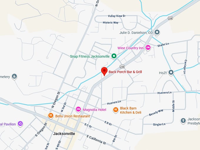 16. back porch bar & grill map