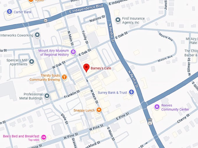 16. barney's cafe map