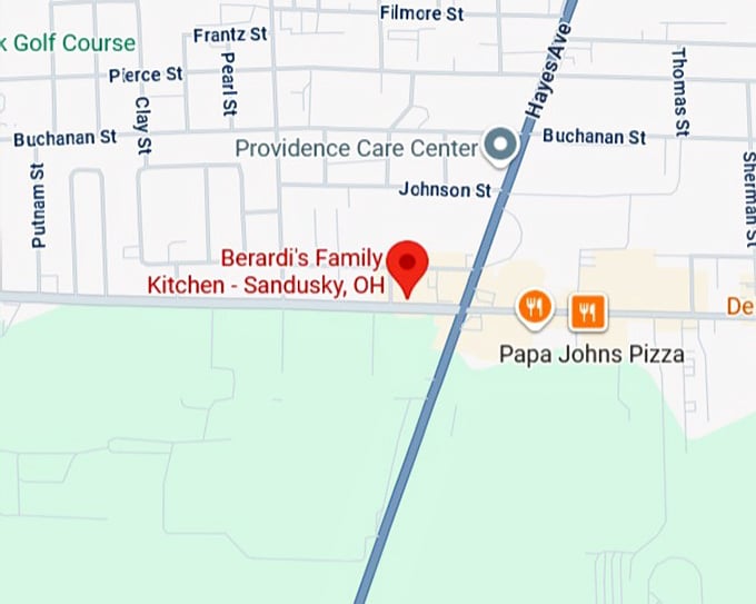 16. berardi's family kitchen sandusky, oh map