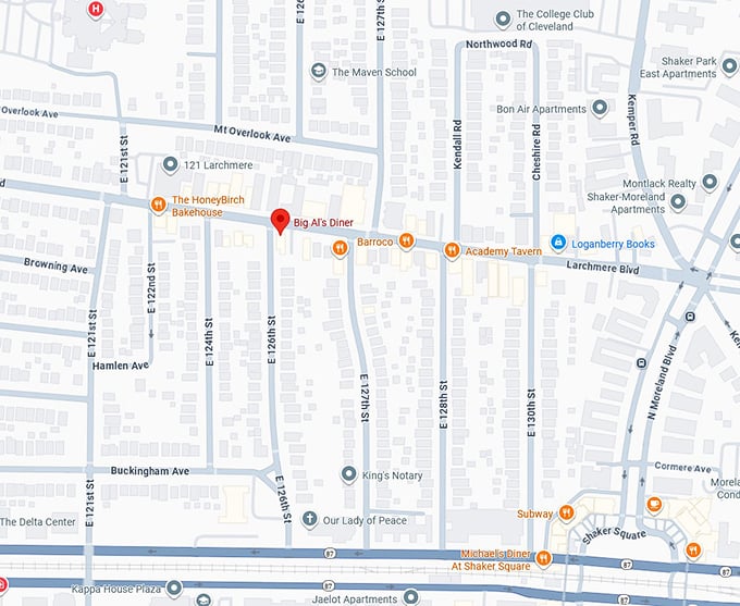 16. big al’s diner map