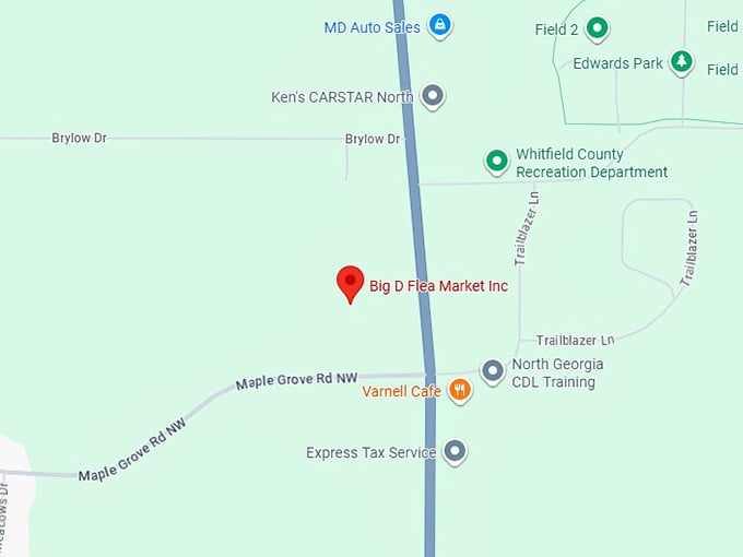 16. big d flea market inc. map