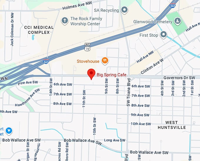 big spring cafe map