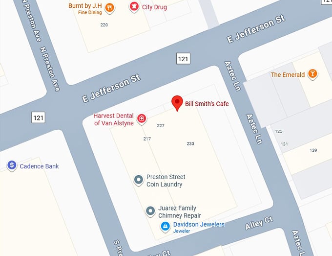 16. bill smith’s cafe map