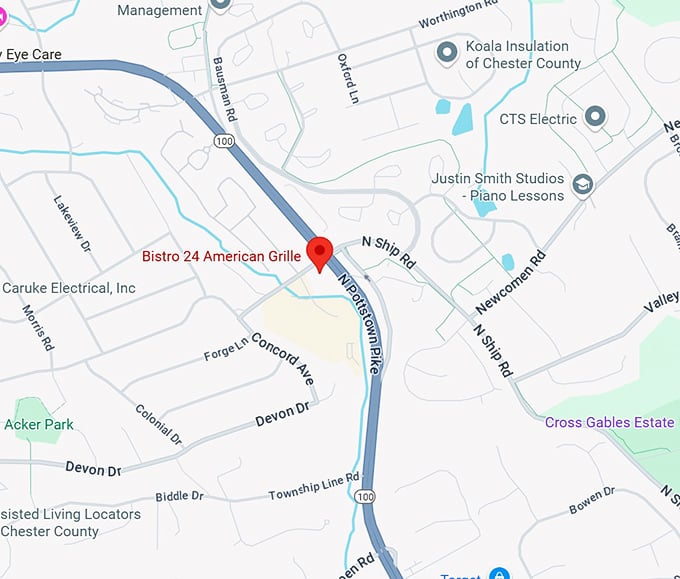 16. bistro 24 american grille map
