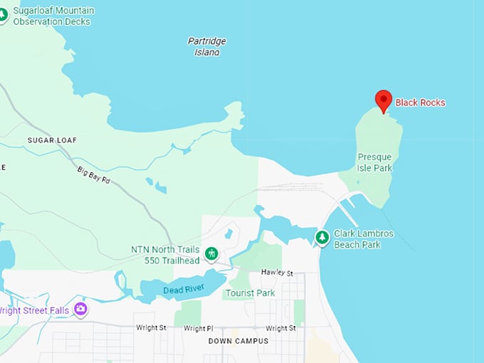 16. black rocks map