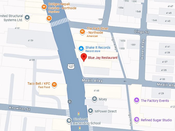 16. blue jay restaurant map